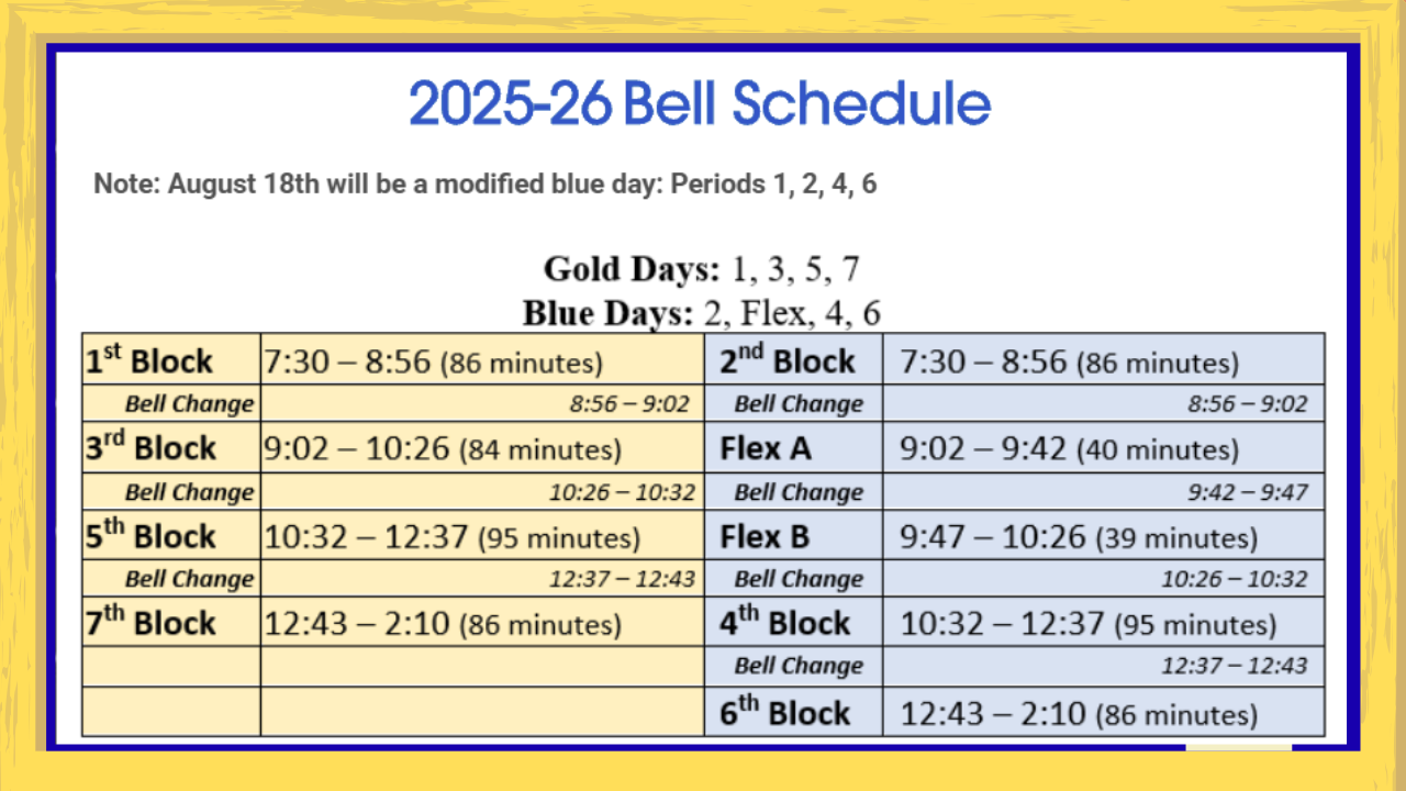Bell Schedules and Flex Rotation - Osbourn Park High School